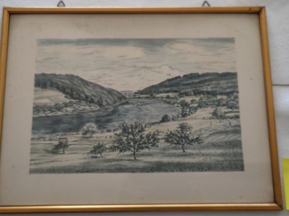 Original-Lithografie "Rheinlandschaft" von J. Affeltranger (Gebraucht ...