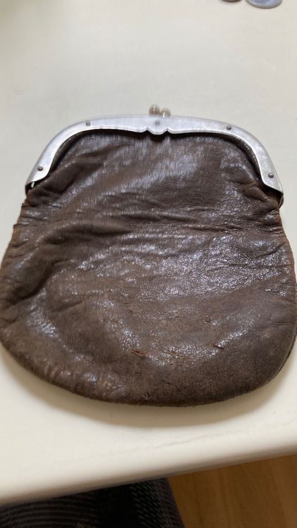 Uralter Lederbeutel, braunes Leder | Kaufen auf Ricardo