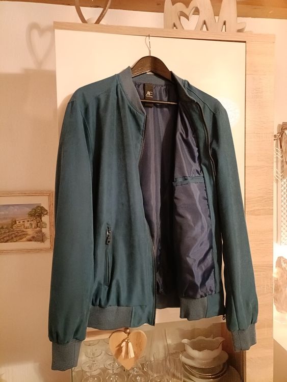 XL Bomber Jacket dunkel Türkis | Kaufen auf Ricardo