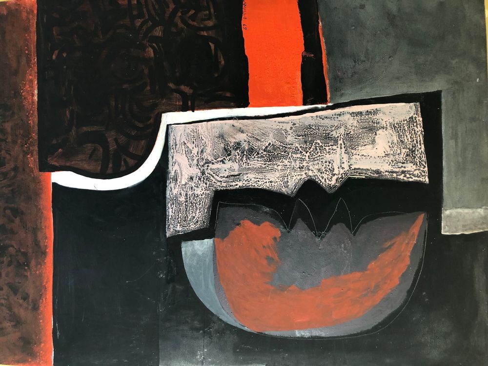 CAMILLO JELMINI Confrontazione 1969 Grosses Originalgemälde (Gebraucht ...