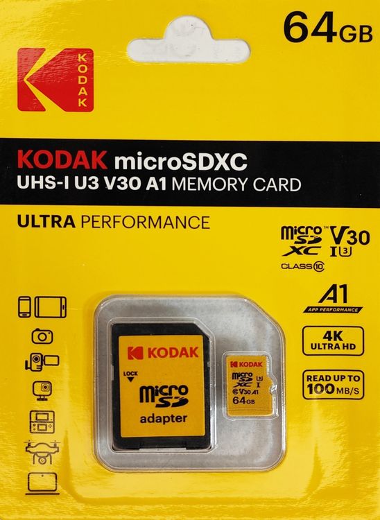 KODAK Ultra MicroSDHC-Karte mit Adapter, 64 GB | Kaufen auf Ricardo