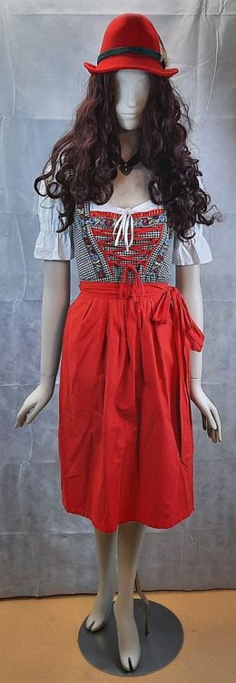 DIRNDL TONI Midi Dirndl Mit Trachten-Hut und Trachten-Kette (Neu ...