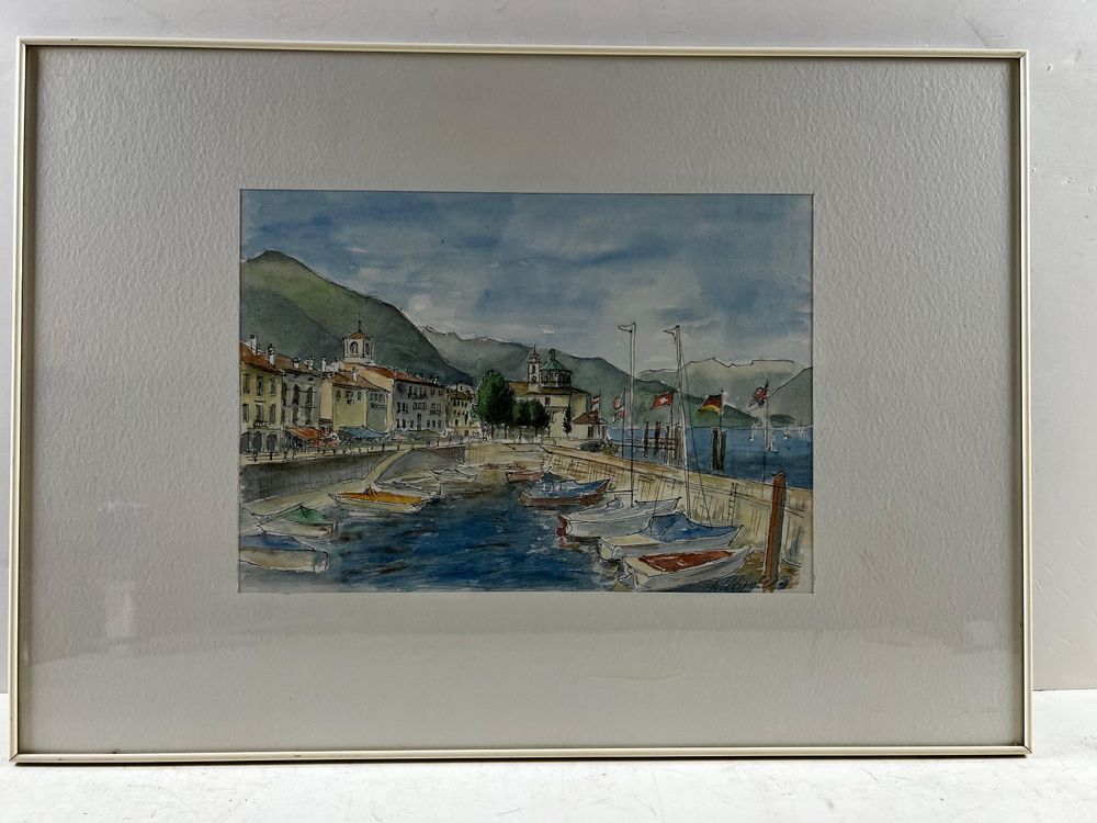 Hafenszene Aquarell Signiert. (Gebraucht) in Neuhausen am Rheinfall für CHF 10 – mit Lieferung ...