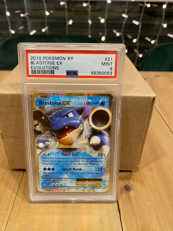 2016 Pokemon XY BLASTOISE EX Evolutions PSA 9 (Neu (gemäss Beschreibung ...