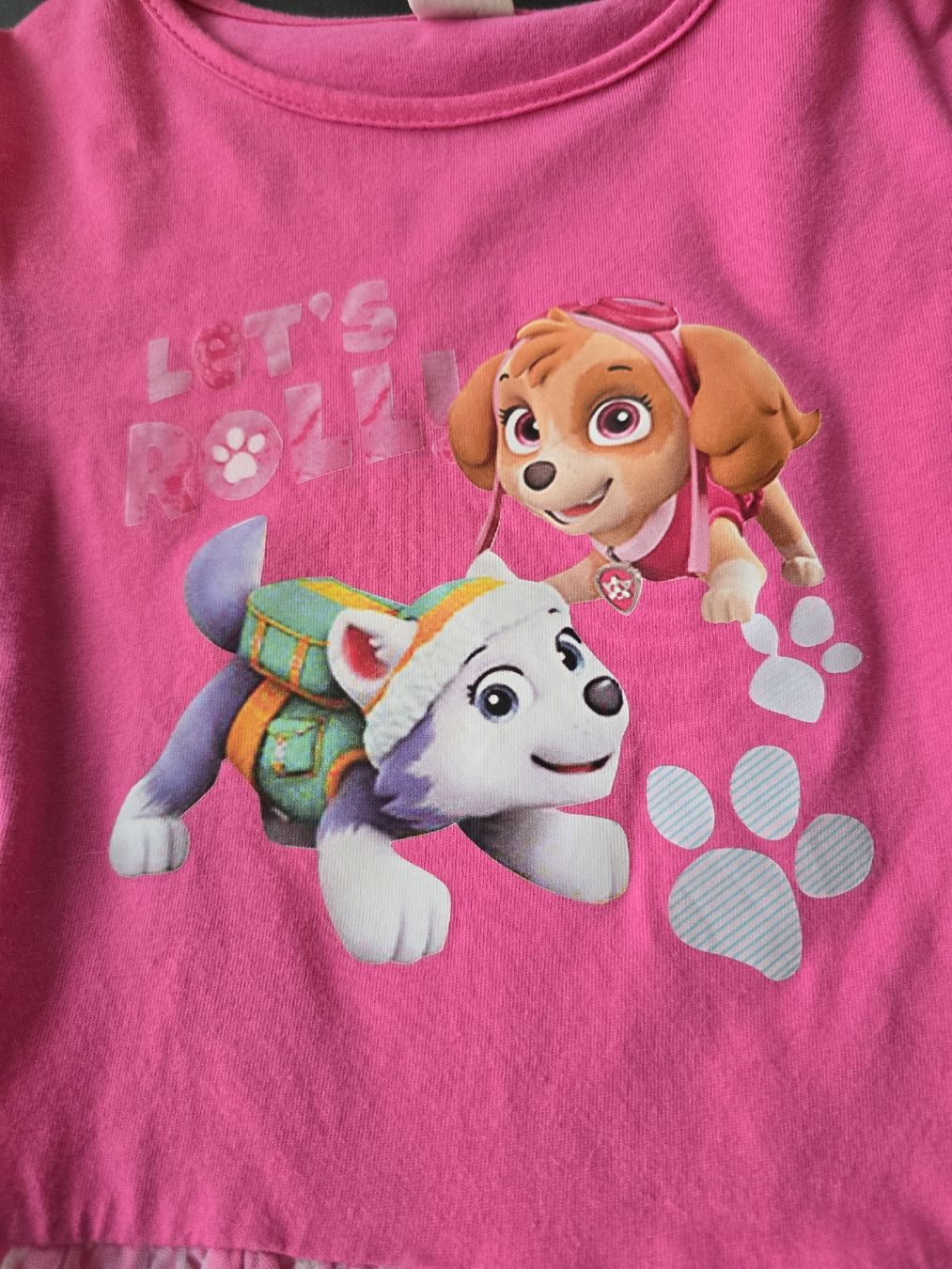 Süsses Paw Patrol Kleid, Gr. 110, Pink mit Tüll (Gebraucht) in ...