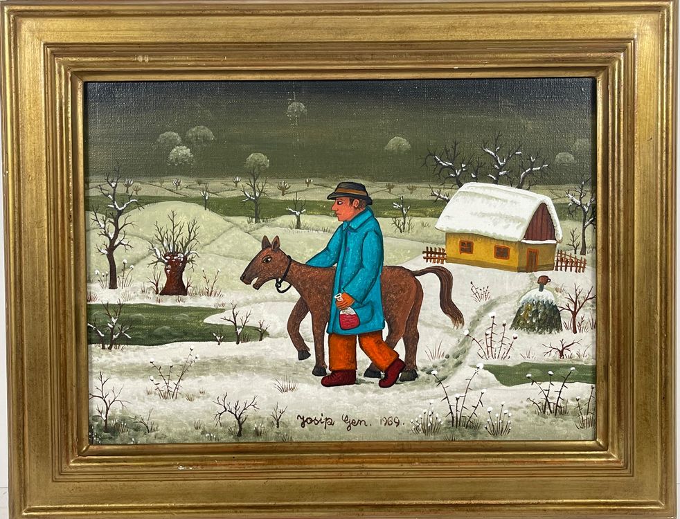 Josip Generalic (1936-2004) Winterlandschaftgrmälde | Kaufen auf Ricardo