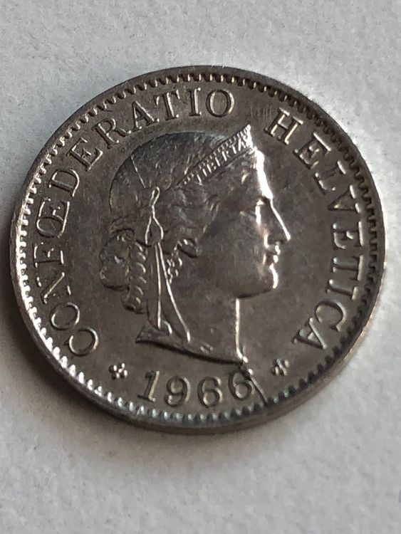 Abart 5 Rp. 1966 mit Stempelriss (Gebraucht) in Schötz für CHF 2 – mit Lieferung auf Ricardo kaufen