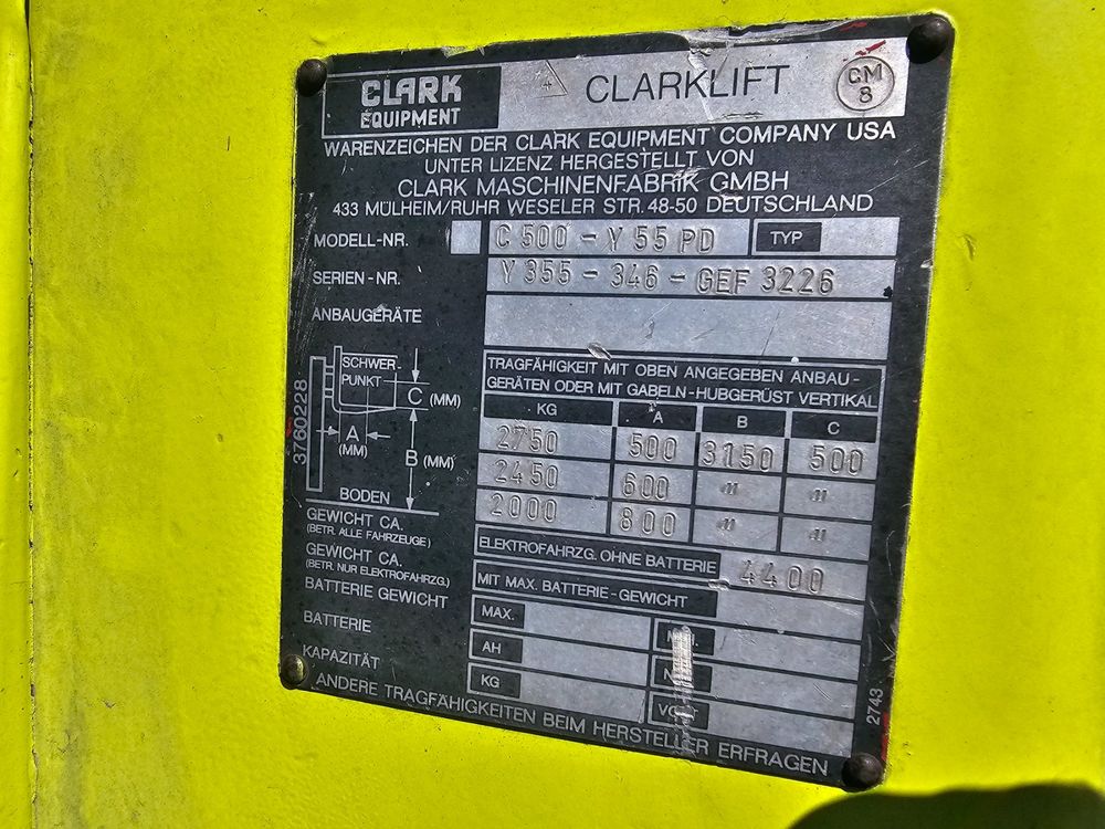 Gabelstapler Clark C500 (Defekt) in Birrwil für CHF 1902 – nur Abholung ...