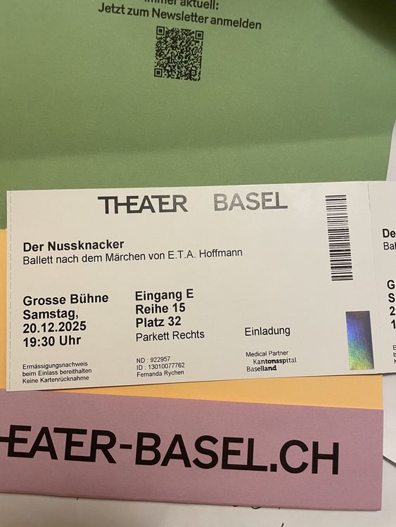 Theater Basel: Der Nussknacker, 20.12.2025, Top Plätze (Neu und ...