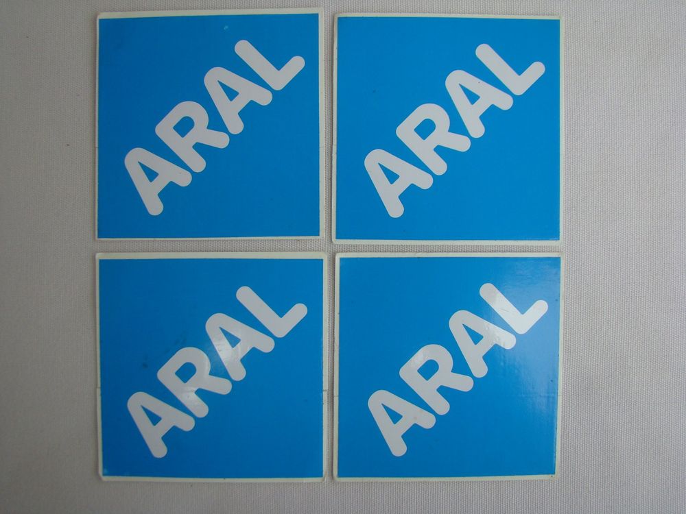 4 original Abziehbild Aufkleber Sticker Aral 80er Jahre rar (Gebraucht ...