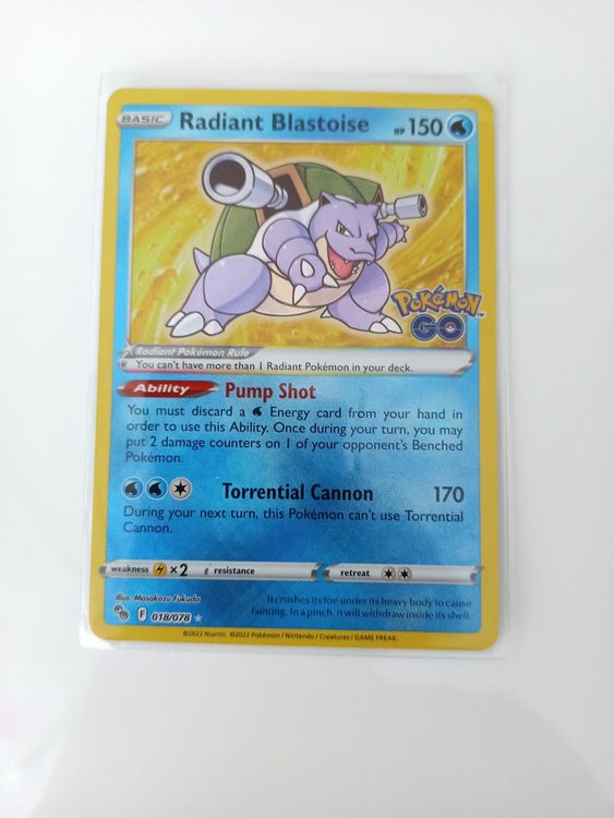 Pokemon Go Karte Radiant Blastoise | Kaufen auf Ricardo