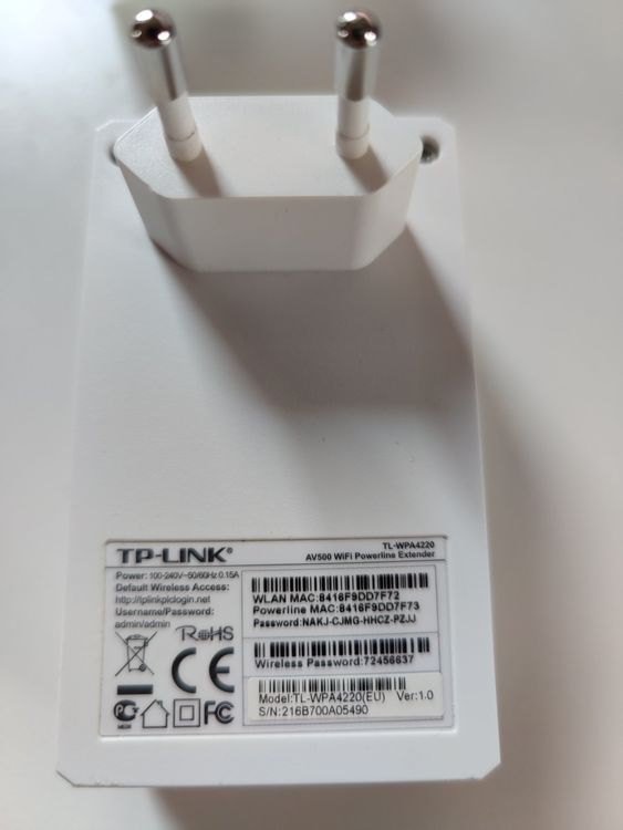 TP-Link TL-WPA4220-KIT AV500 WLAN Powerline Adapter Set (Gebraucht) in ...