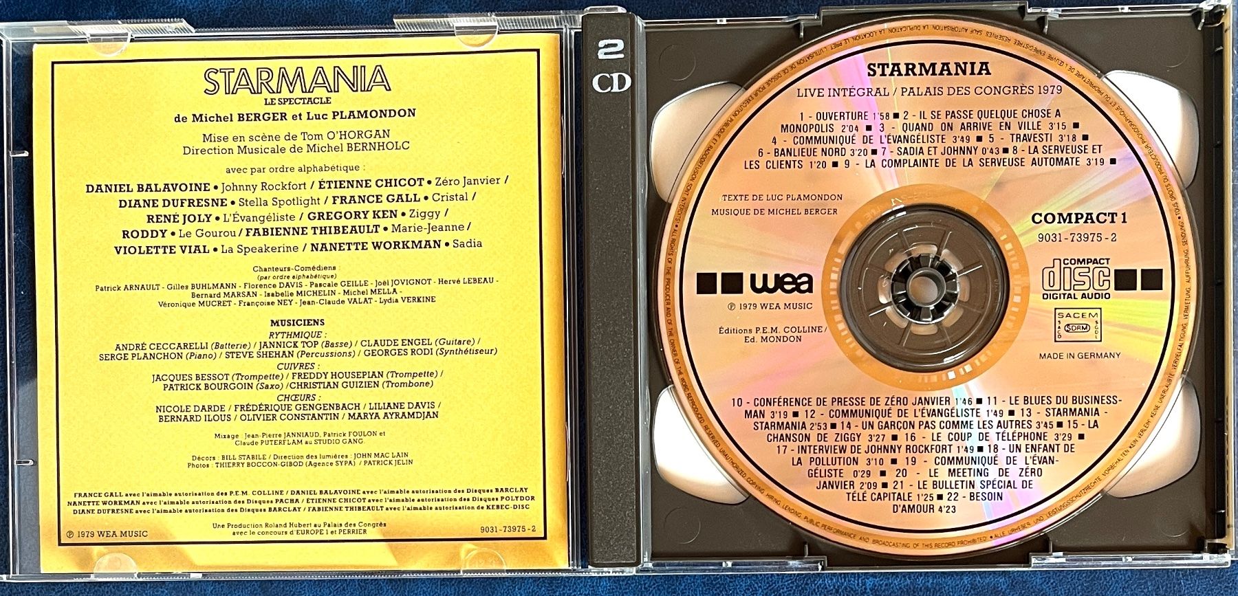 CD Michel Berger & Luc Plamondon – Starmania (Mogador 94) (D'occasion ...