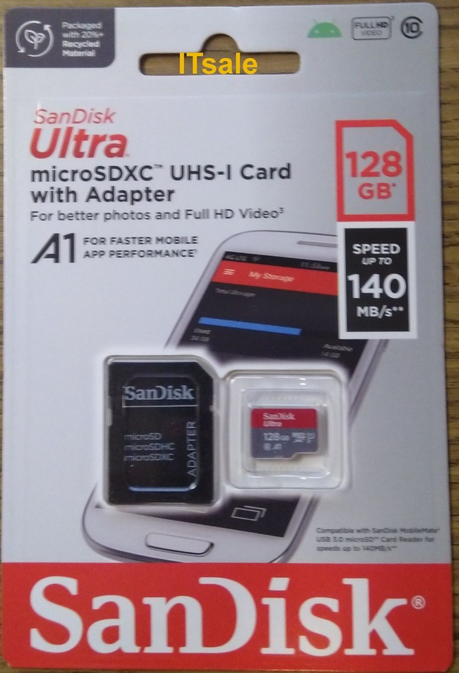 SanDisk MicroSD 128GB Ultra mit SD-Adapter *portofrei* (Neu und originalverpackt) in ...