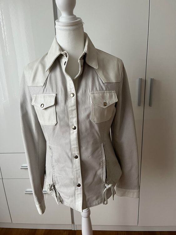 Lederblouson weiss, made in Italy | Kaufen auf Ricardo