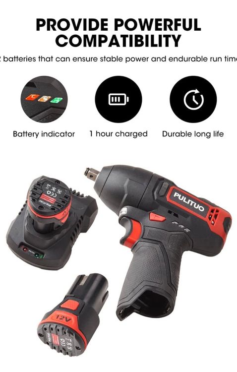 PULITUO Akku Schlagschrauber, 12V Drehschlagschrauber | Kaufen auf Ricardo