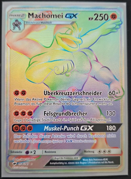 Machomei GX Pokemon Karte Rainbow Secret Rare (Gebraucht) in Bremgarten AG für CHF 10 – mit ...