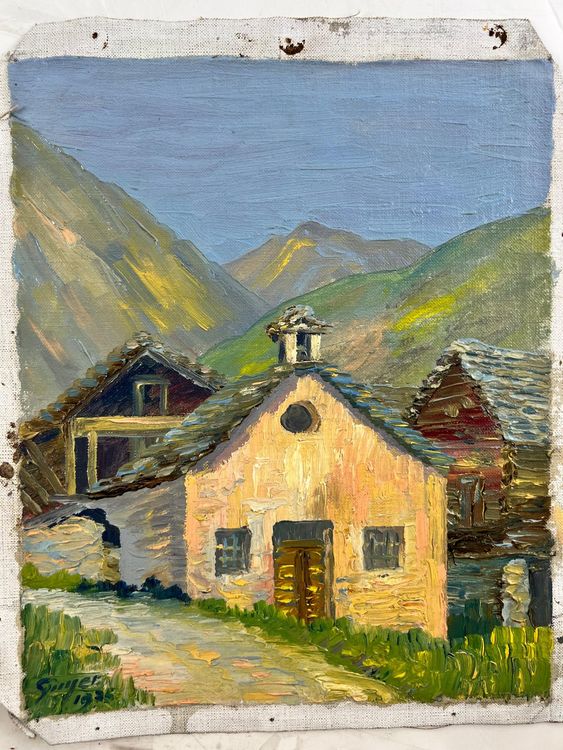 Landschaft Gemälde signiert. ca 1935 | Kaufen auf Ricardo