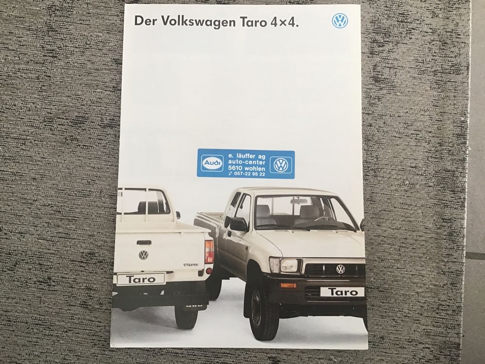 VW Taro 4x4 Faltprospekt 6 Seiten 1990 (Gebraucht) in Scherzingen für ...
