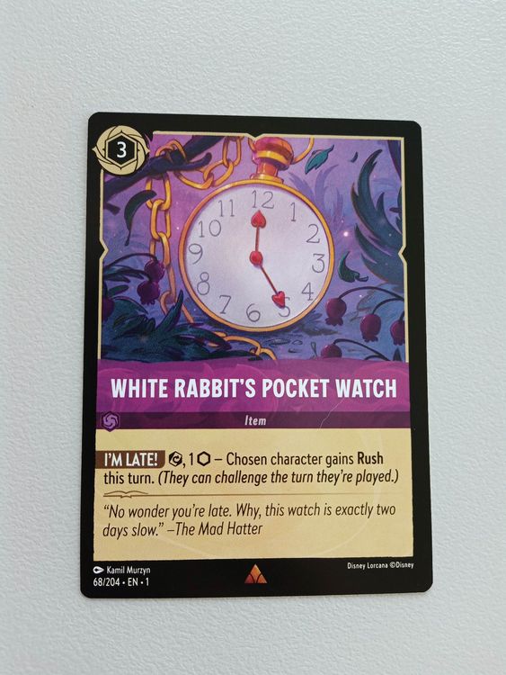 Lorcana - White Rabbits Pocket Watch - Rare Karte - Disney (Neu (gemäss ...
