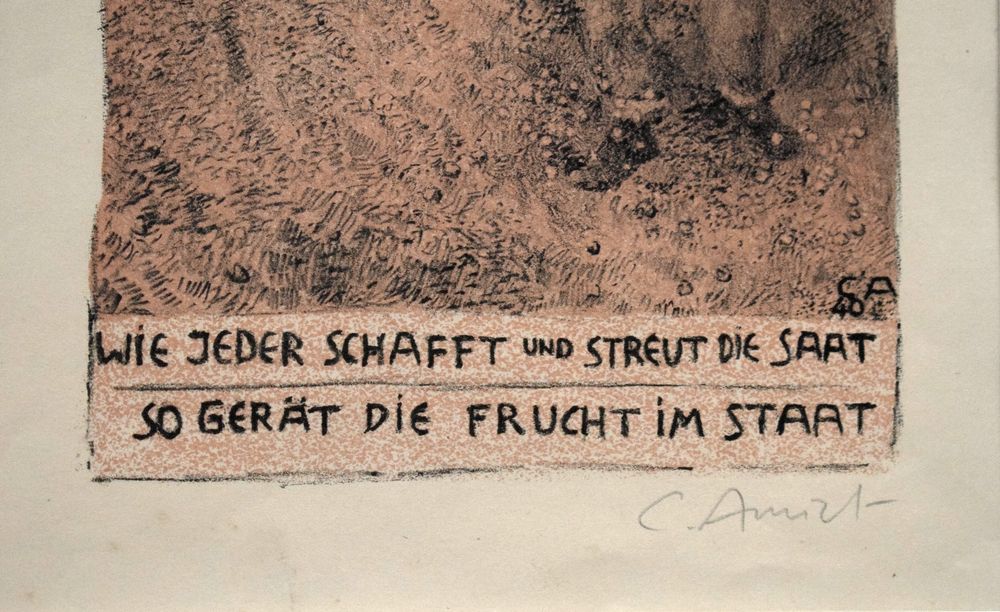 RAR Amiet Cuno 1940 Saat Bauer Orig Lithografie handsigniert (Gebraucht ...