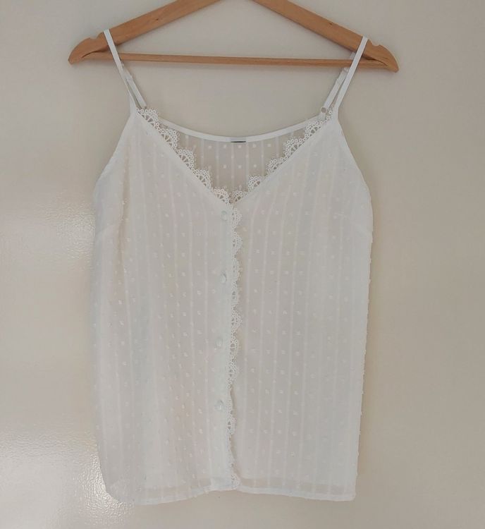 Weisses Top, Rücken transparent | Kaufen auf Ricardo