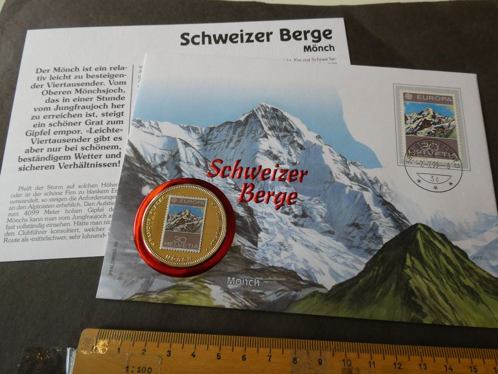 Uganda 1998, Münzbrief - Schweizer Berge Mönch | Kaufen auf Ricardo