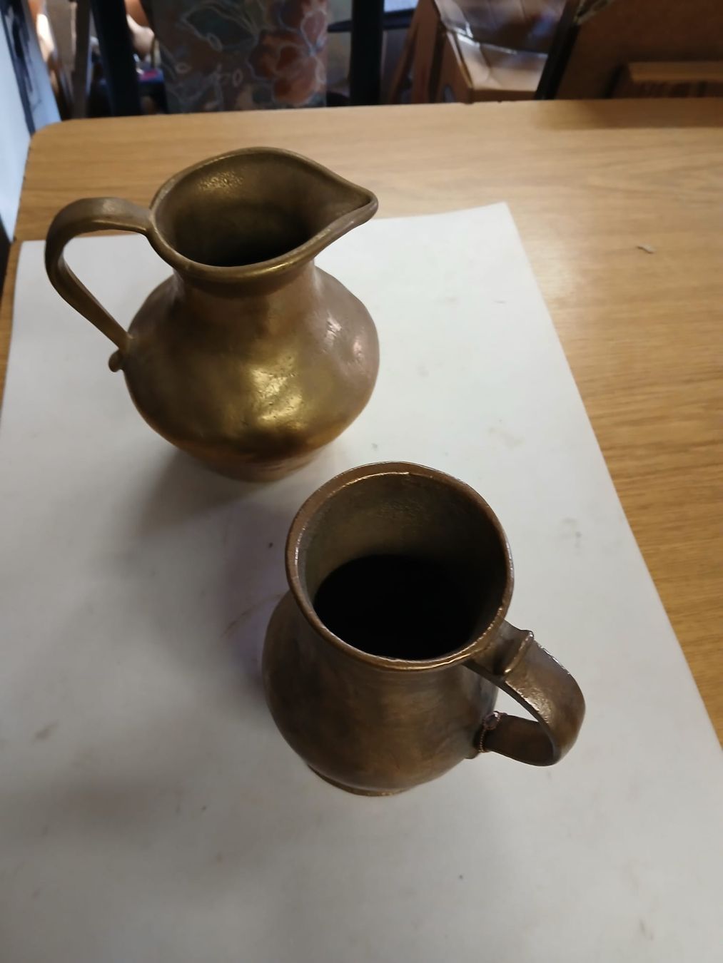 2 Stück Messing Krüge 3,7kg schwer (Gebraucht) in Obfelden für CHF 30 ...