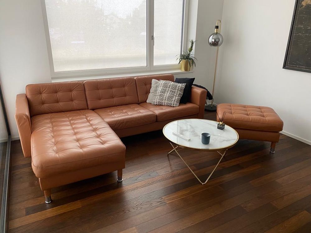 Ecksofa ,,Cognac'' inkl. Puffer (Gebraucht) in für CHF 685 – nur ...