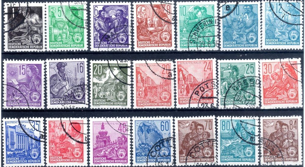 DDR ARBEITER FÜR DEN FRÜHJAHRSPLAN 1953 GESTEMPELT - R74 (Neu (gemäss ...