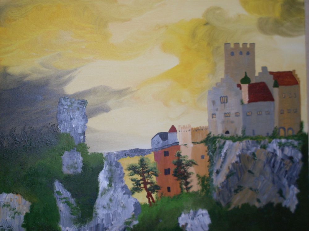 Gemälde Burg auf Leinwand, Unikat (Neu (gemäss Beschreibung)) in Bürglen UR für CHF 730 – nur ...