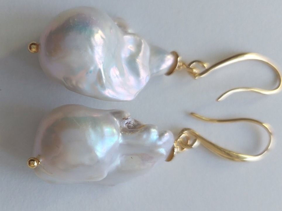 Ohrringe verg. mit XXL barock perlen ohringe ohrhänger | Kaufen auf Ricardo