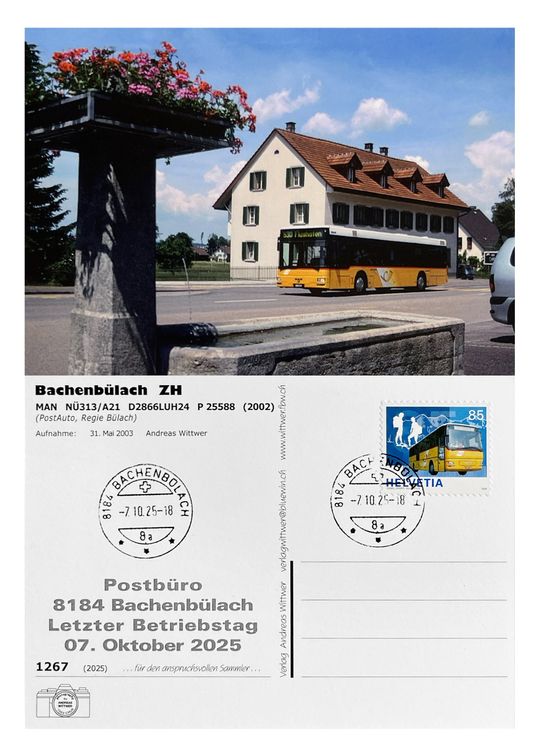 Bachenbülach Bülach Letzttag Post Postauto MAN NÜ313 P25588 (Neu ...