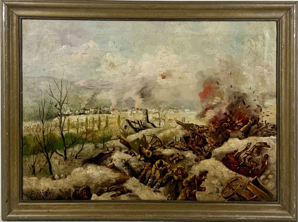 Oskar Pracher (XX) Gemälde Kriegsszene (Gebraucht) in Root für CHF 19 ...