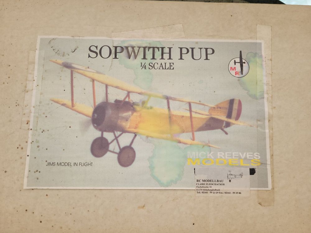 Rar! Mick Reeves 1/4 Scale Sopwith Pup, Holzbausatz Neu+OVP. (Neu und ...