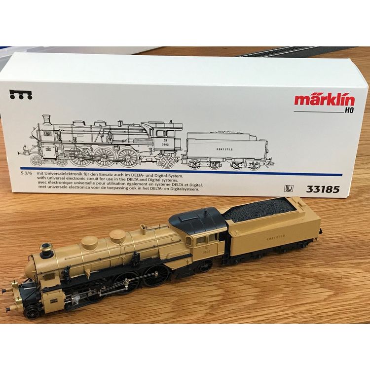 MÄRKLIN H0 33185 S3/6 DAMPFLOK K.BAY.STS.B - DELTA/DIGITAL (Neu (gemäss ...