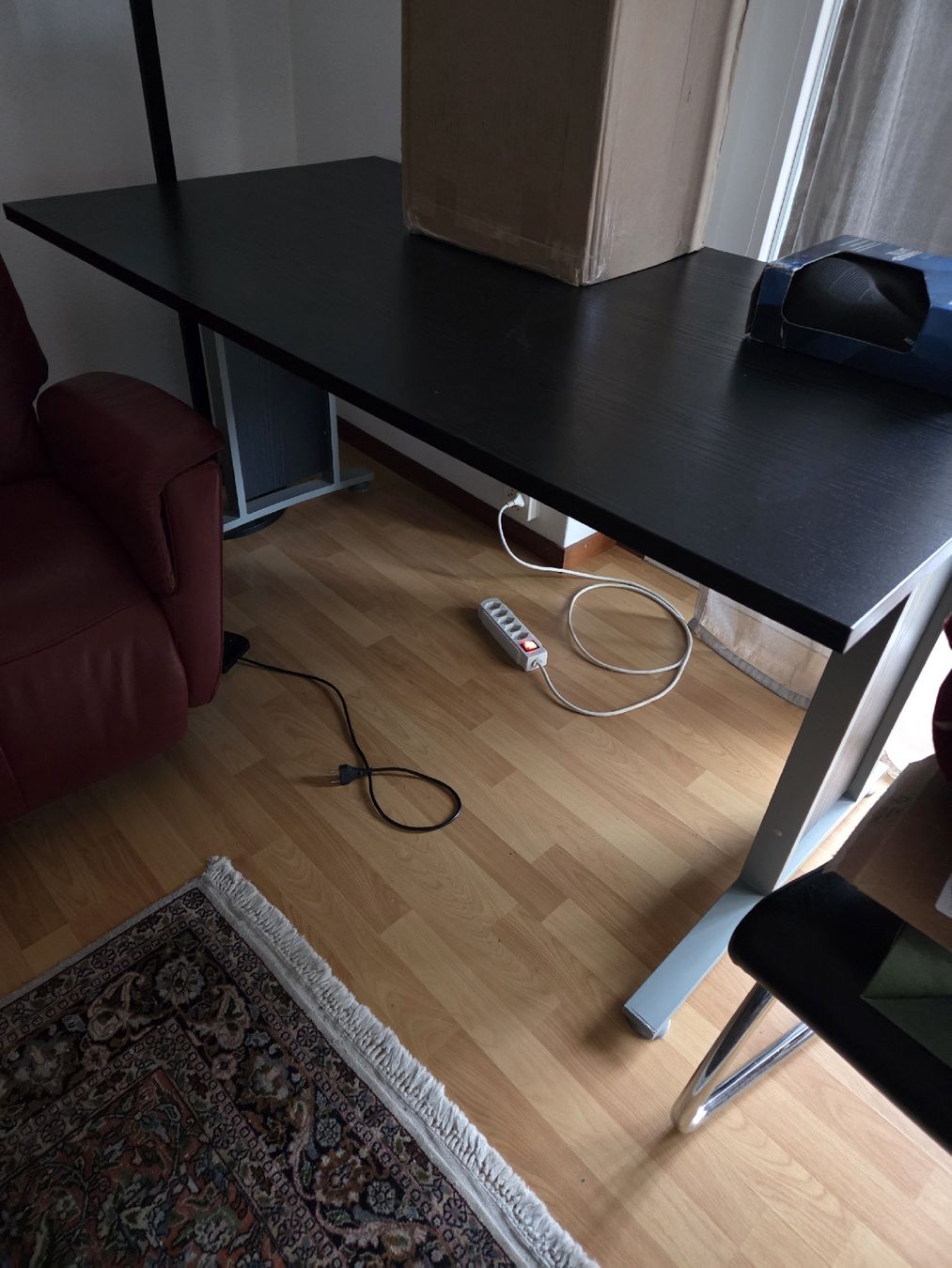Professionelles Eck-Bürotisch-Set (Esche schwarz / Silber) (Gebraucht ...