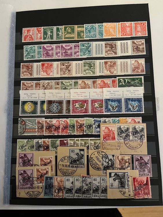 Album Seite Schweiz Kehrdrucke Flugpost Oficiel Marken | Kaufen auf Ricardo