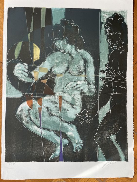 Limitierte Original Lithographie signiert Hans Erni Penelope | Kaufen auf Ricardo