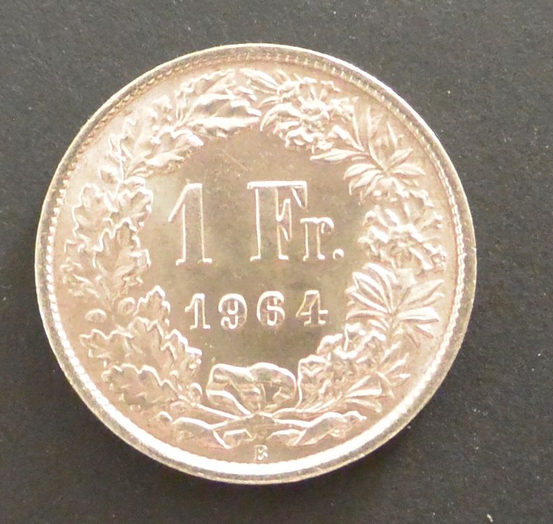 1 Franken, Silbermünze, 1964, Schweiz (Gebraucht) in Auenstein für CHF ...