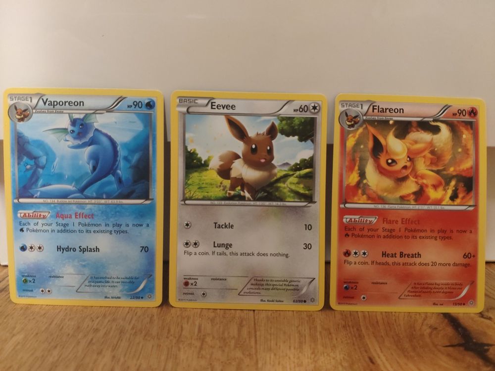 Pokemon Eevee Set Ancient Origins 2015 Flareon Vaporeon nm | Kaufen auf ...