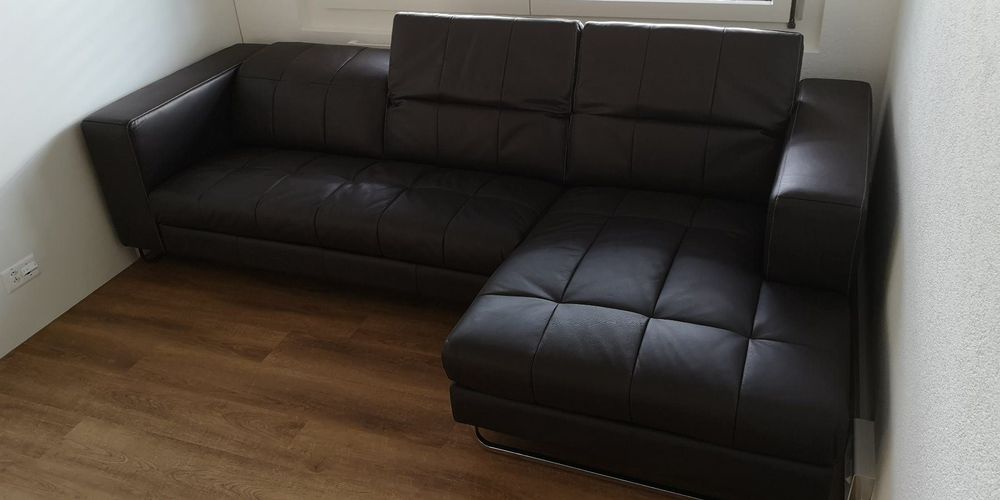 Ledersofa (Islandleder), dunkelbraun (Neu (gemäss Beschreibung)) in Oberdorf für CHF 1000 – mit ...