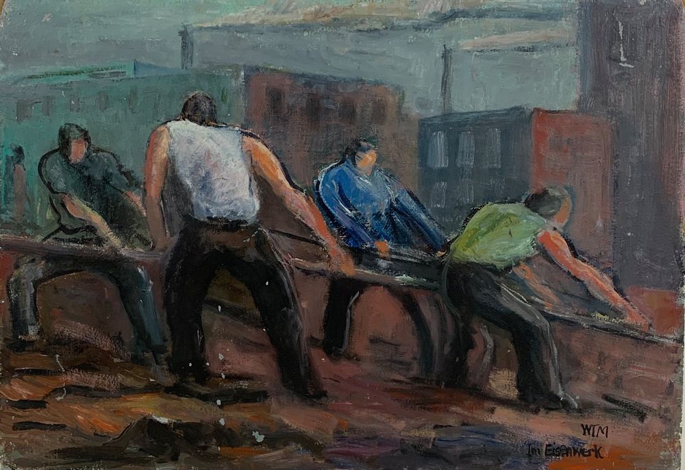 Werner Theoder Meier (1916-2007 ) Im Eisenwerk Gemälde (Gebraucht) in ...