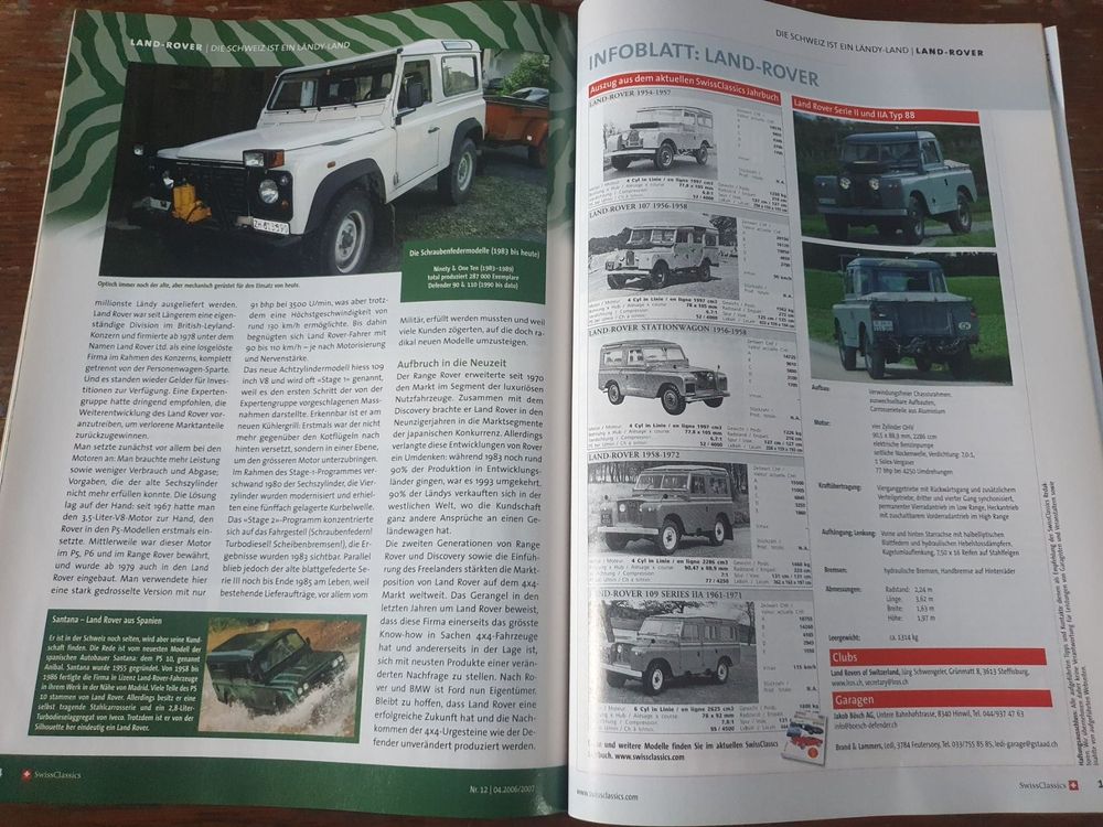 Swissclassics 4/06 Fiat Dino Land Rover Graber GM Biel xa | Kaufen auf ...
