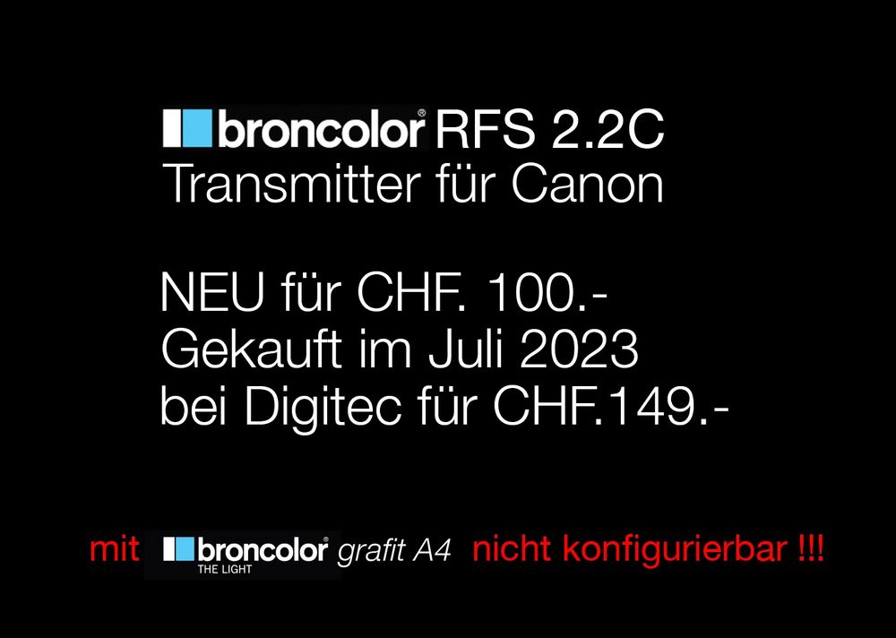 broncolor RFS 2.2C Transmitter für Canon | Kaufen auf Ricardo