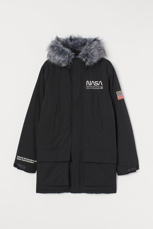 Wattierte NASA-Jacke mit Kapuze / Mantel-Jacke (Gebraucht) in Samedan für CHF 25 – mit Lieferung ...