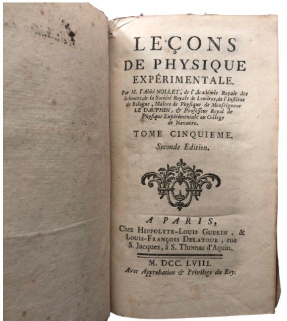 JEAN-ANTOINE NOLLET – LEÇONS DE PHYSIQUE EXPÉRIMENTALE | Kaufen auf Ricardo