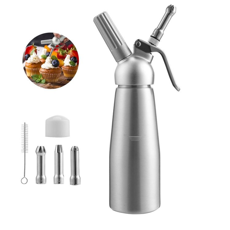 Sahnespender Alu mit 3 Düsen 500ml Rahmbläser TOP NEW | Kaufen auf Ricardo