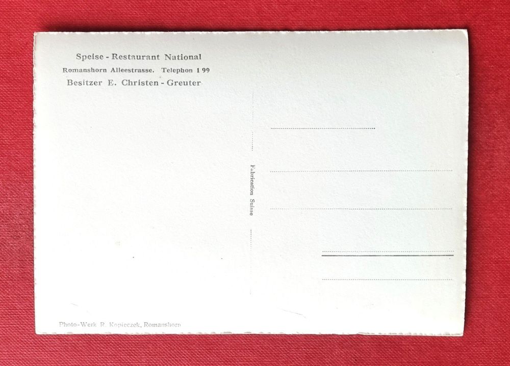 Romanshorn - Restaurant National und St. Gotthard (Gebraucht) in ...