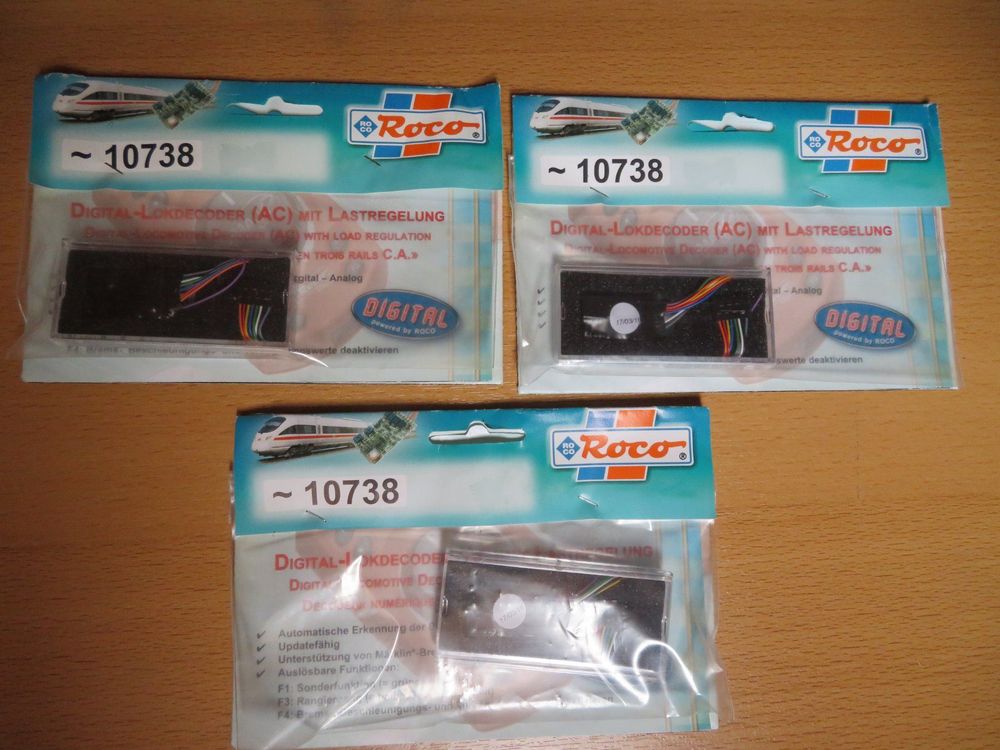 10738 Roco 3 Stk. Multiprotokoll Decoder (Neu und originalverpackt) in ...